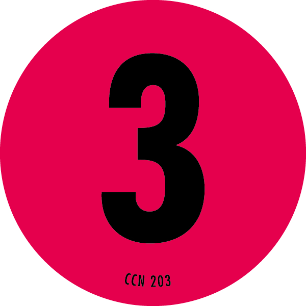 Numbered Color Coded Labels | 2" Diameter Color Code Numbers Label - 3 ...