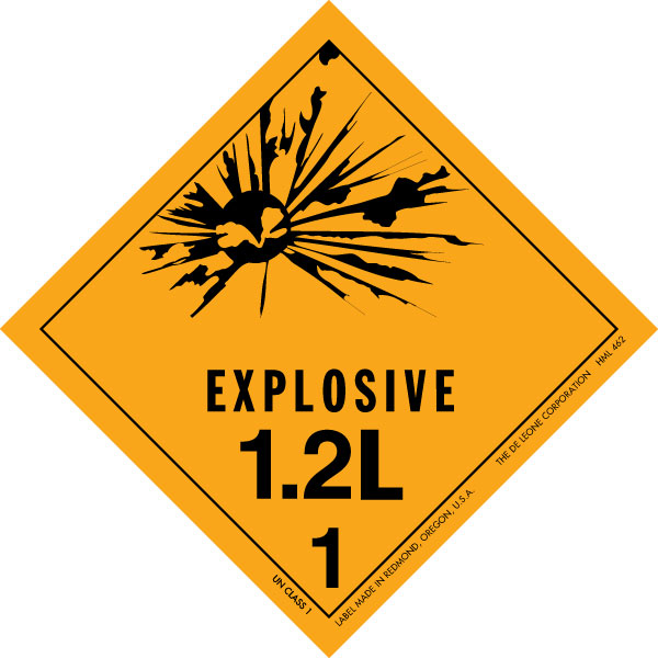Hazardous Material Explosive Labels | 4" X 4" Hazardous Materials ...