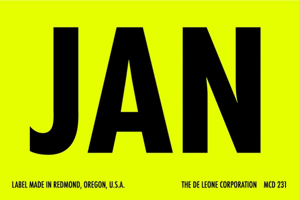 Monthly Color Coded Labels | 2" X 3" Color Code Label, Monthly, January ...