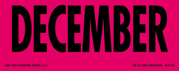 Monthly Color Coded Labels | 2" x 5" Color Code Label, Monthly ...